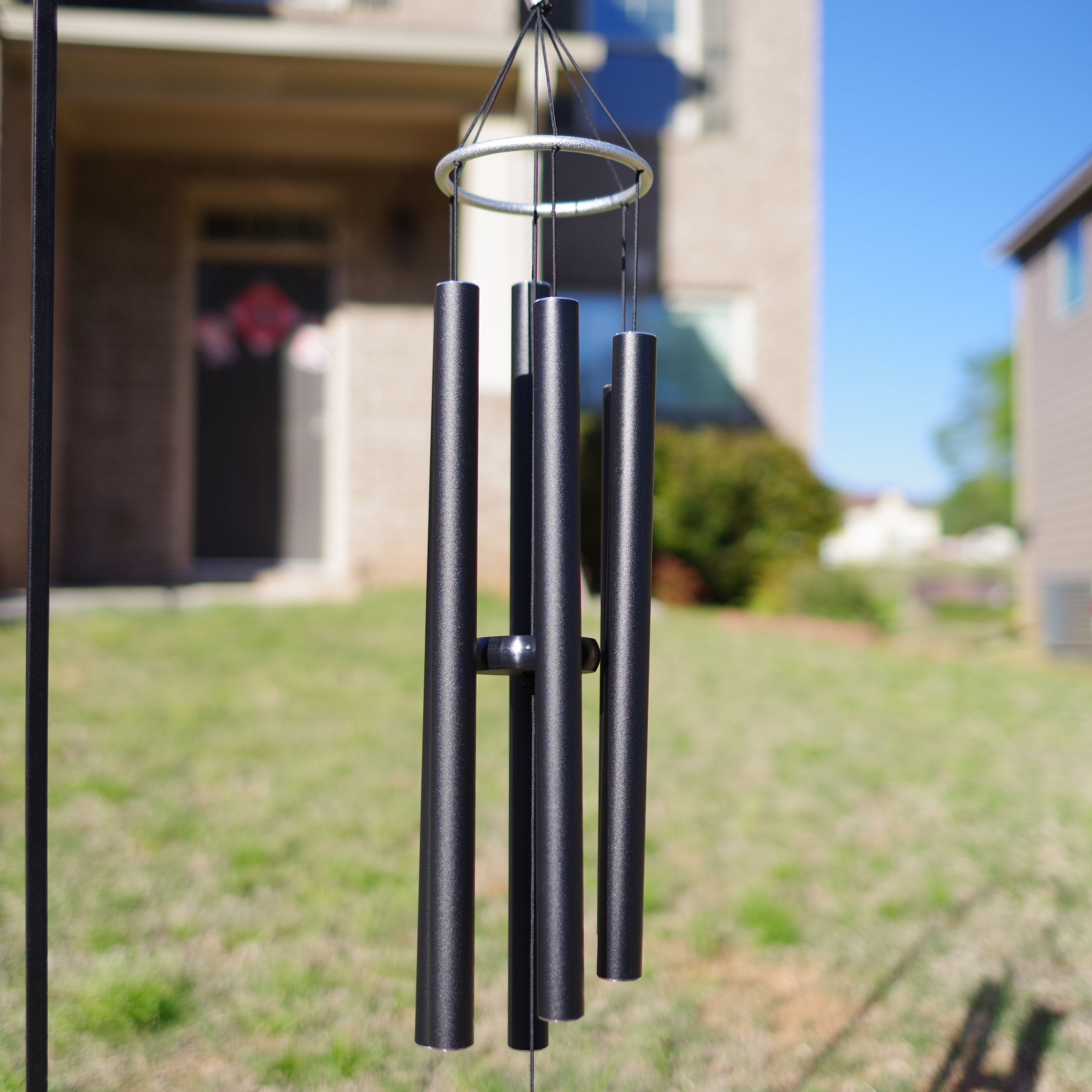 Cathmeow 36-inch Metal Ring Wind Chimes, Deep Tone, High-quality Black ...