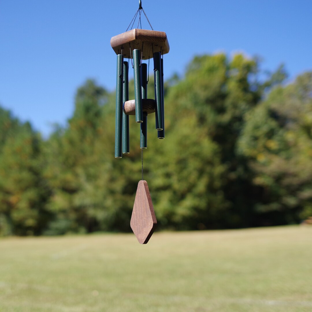 Cathmeow 23-inch Metal Wind Chimes, High-quality Frosted Green Colored ...