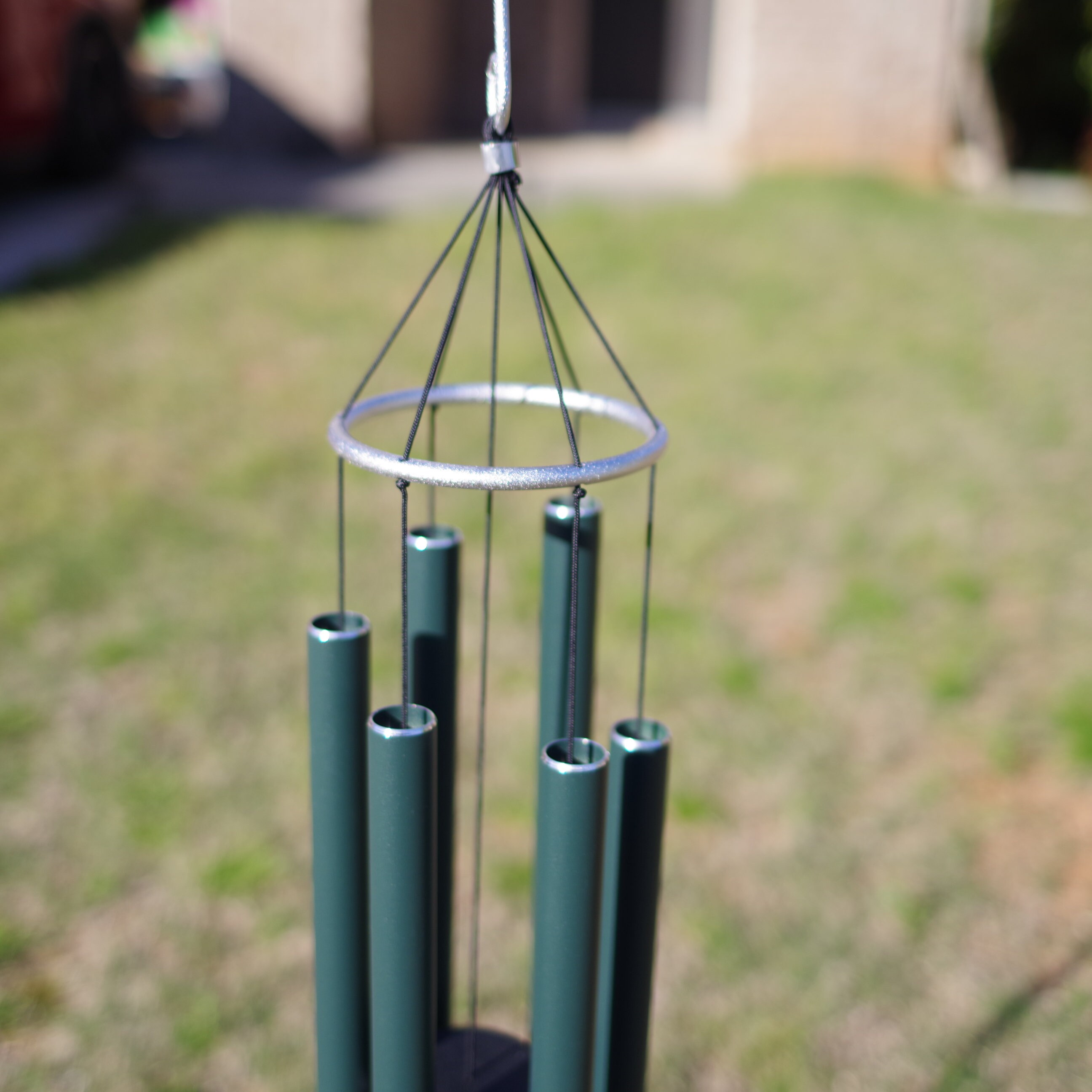 Cathmeow 36-inch Metal Ring Wind Chimes, Deep Tone, High-quality Green ...