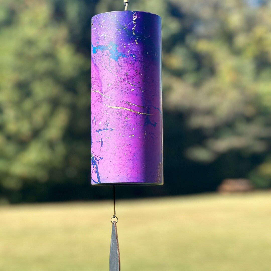 Cathmeowcraft 14-inch Spirit Harmony Chimes Purple Colored Hand Crank ...