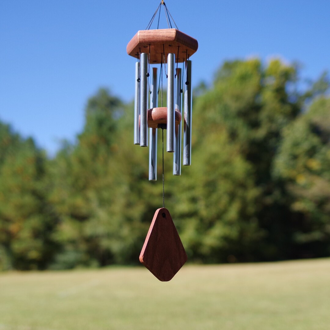 Cathmeow 18-inch Metal Wind Chimes, High-quality Silver Colored ...