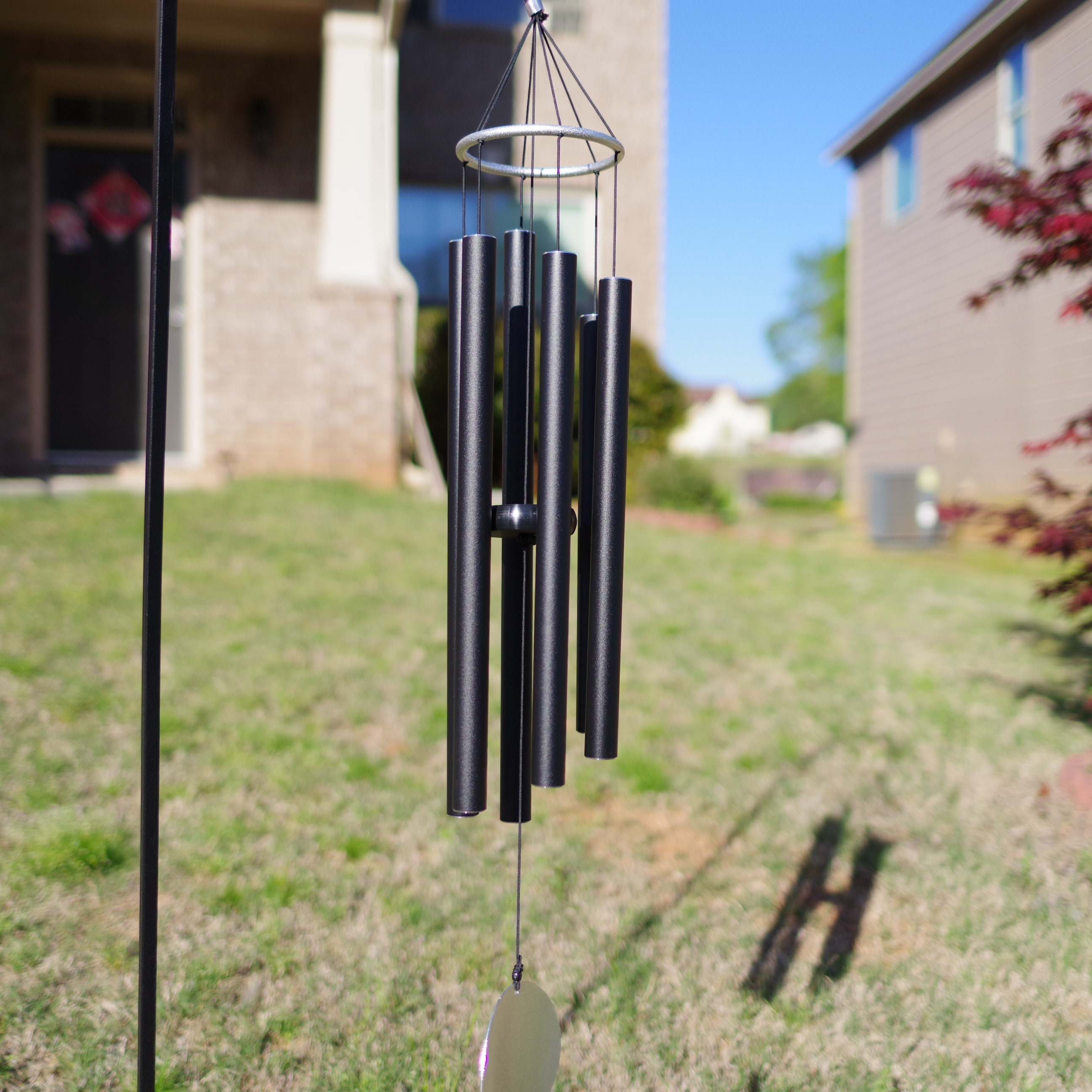 Cathmeow 36-inch Metal Ring Wind Chimes, Deep Tone, High-quality Black ...
