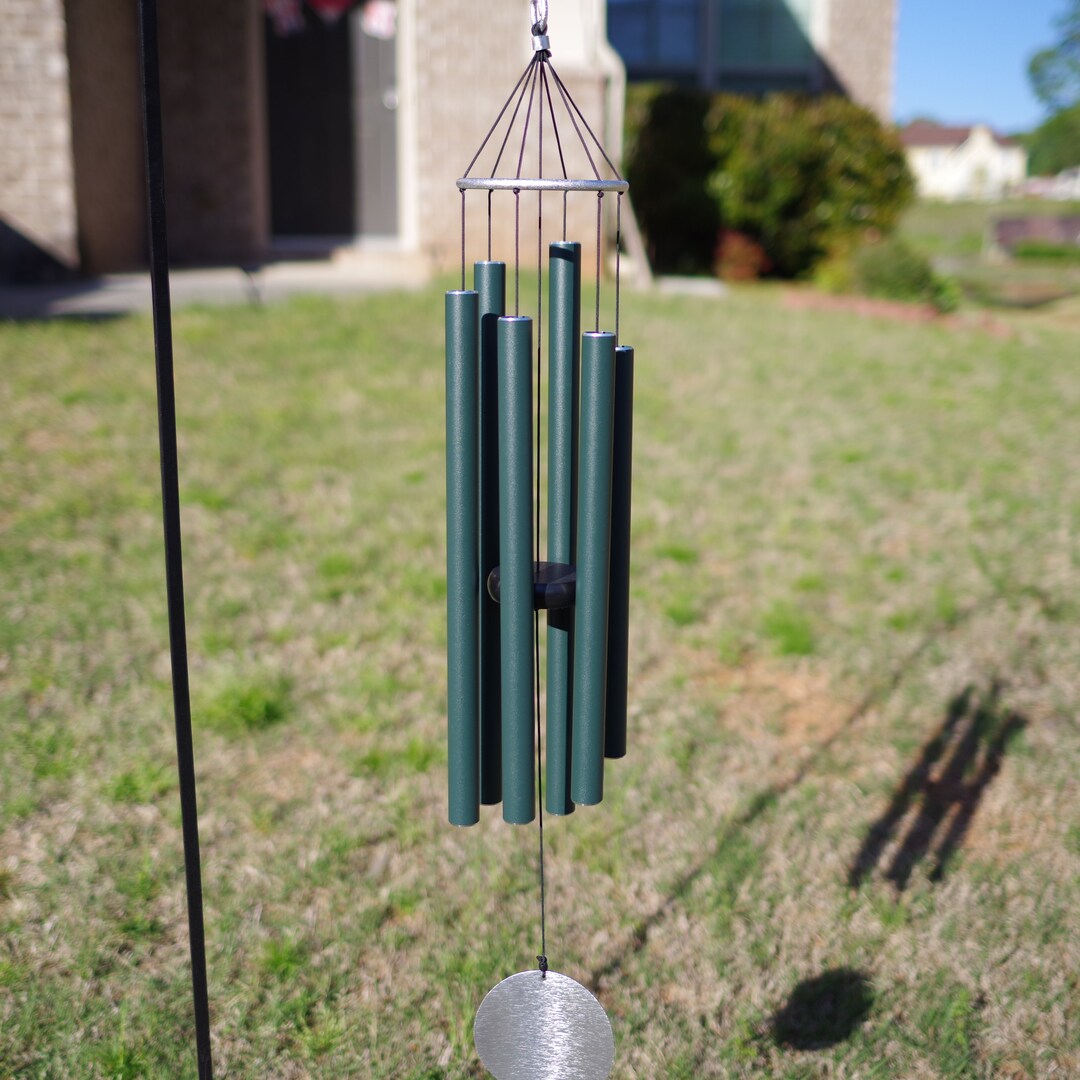 Cathmeow 36-inch Metal Ring Wind Chimes, Deep Tone, High-quality Green ...