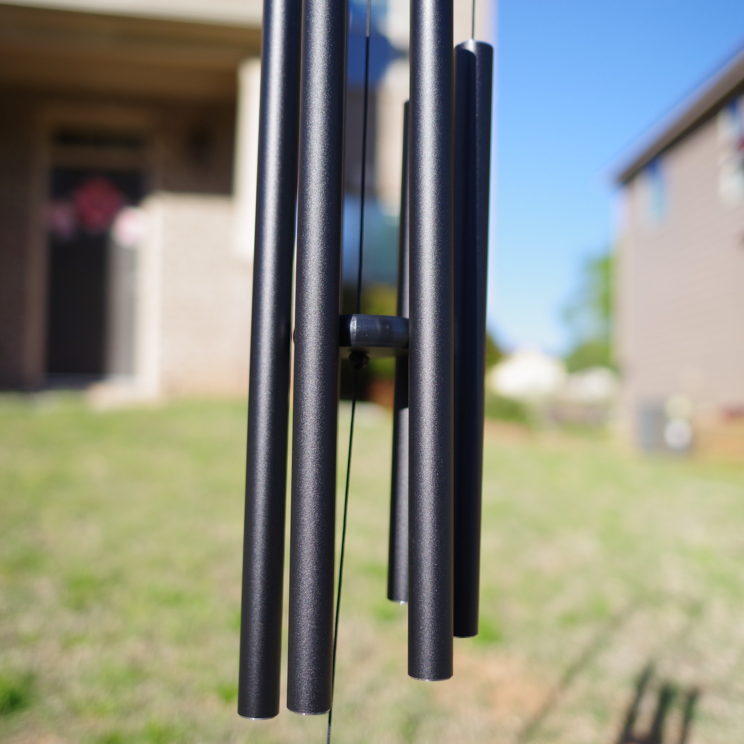 Cathmeow 36-inch Metal Ring Wind Chimes, Deep Tone, High-quality Black ...