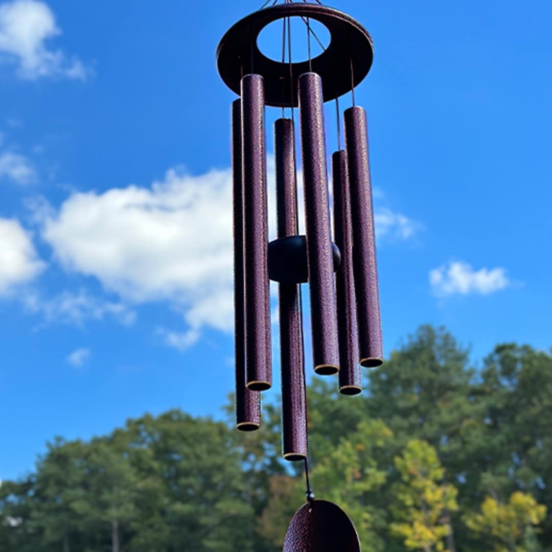 Cathmeow 36-inch Metal Wind Chimes, Deep Tone, Copper Red Colored, High ...