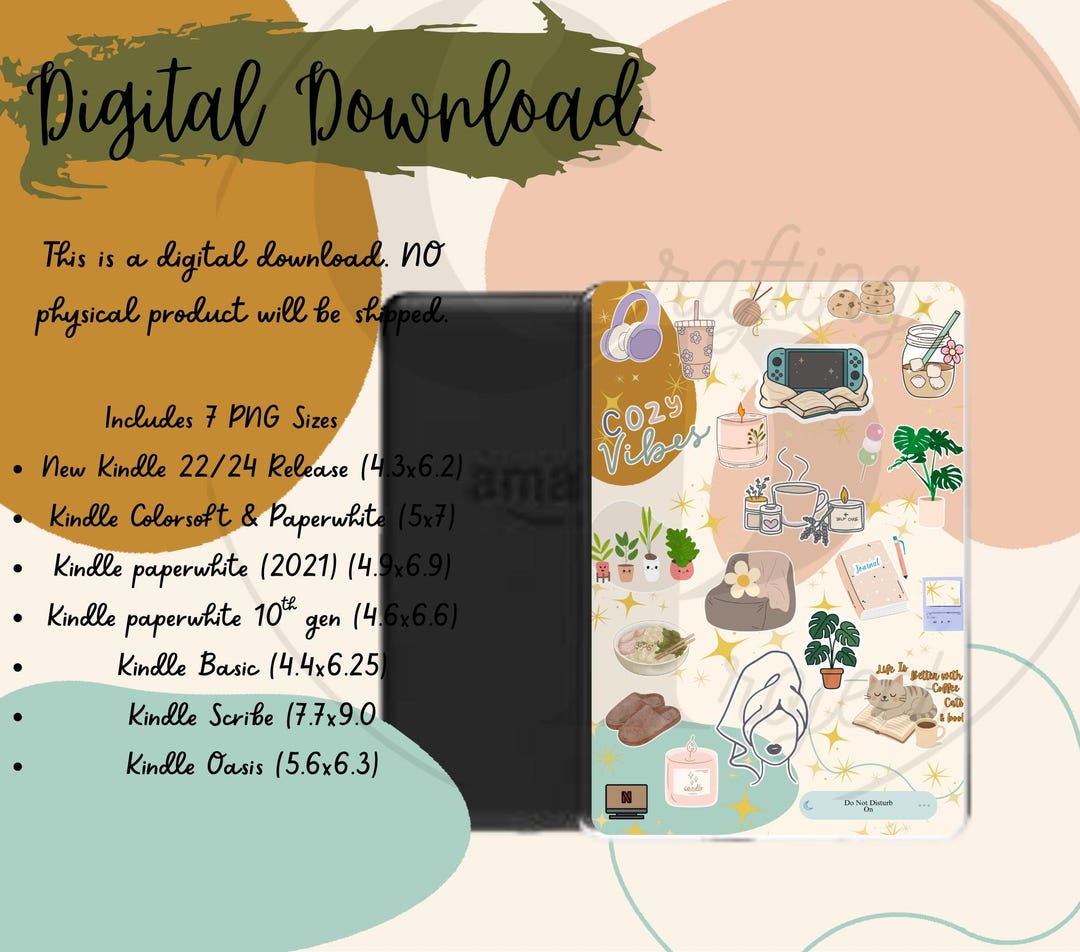 Kindle Clear Case Insert | Cozy Reading Aesthetic | Bookish Kindle ...