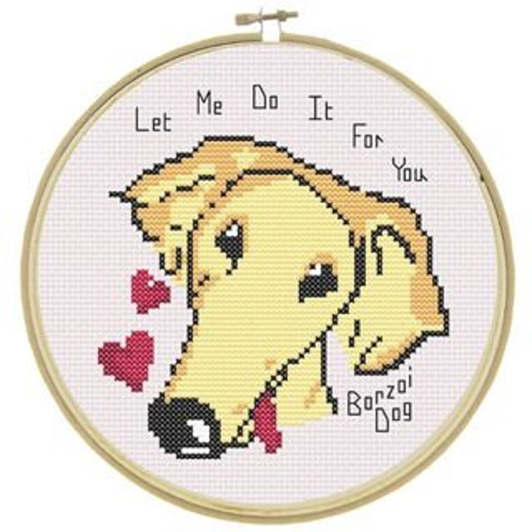 Let Me Do It for You Borzoi Dog Meme Pattern - Etsy