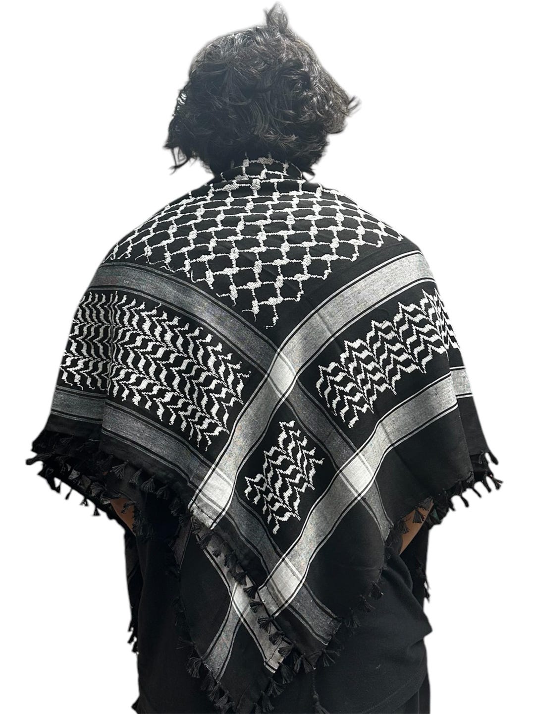 Shemagh Scarf Keffiyeh Palestinian,houndstooth,arab Hatta, Cotton Wide ...