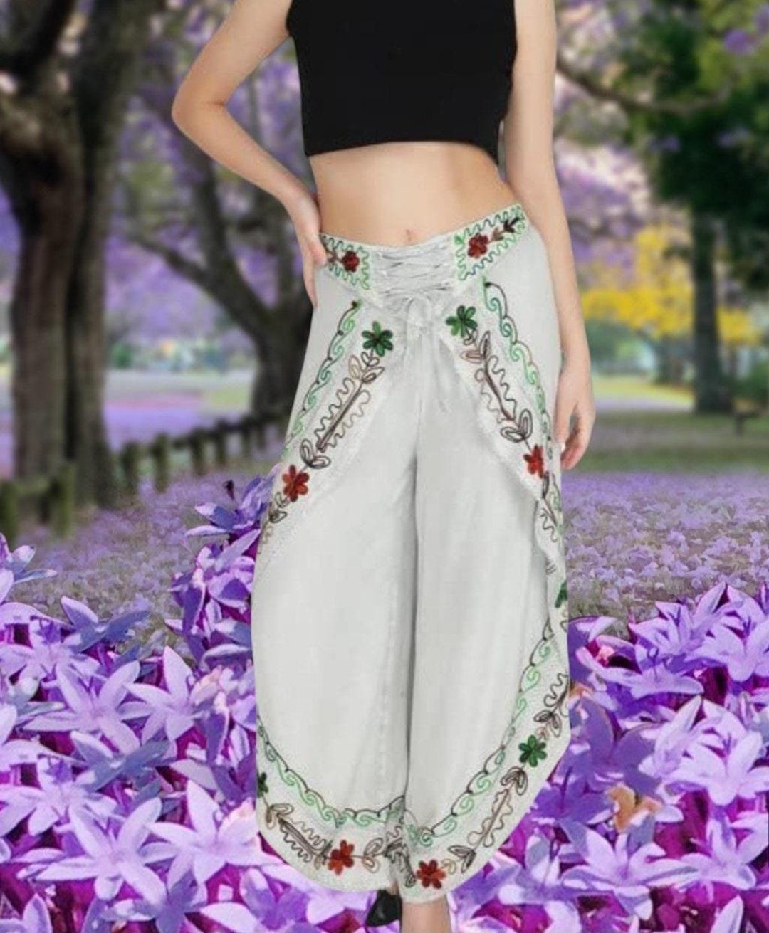 Harem Flowy Pants High Quality, Boho Hippie Unisex Pant Comfy Yoga Gift ...