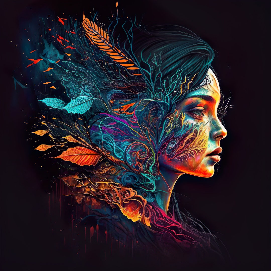 LSD Art. 1p LSD. Psychedelic Girl Art - Etsy