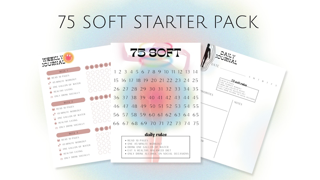 75 Soft Starter Pack | Wellness Journal | Gratitude Journal | 75 Soft ...