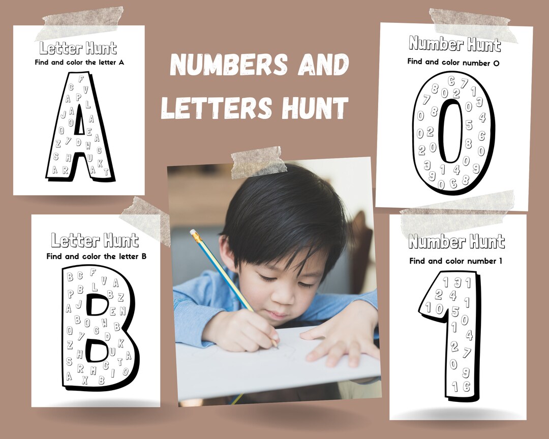 Printable Alphabet and Numbers Activity Worksheet for SK, JK, Grade 1 ...
