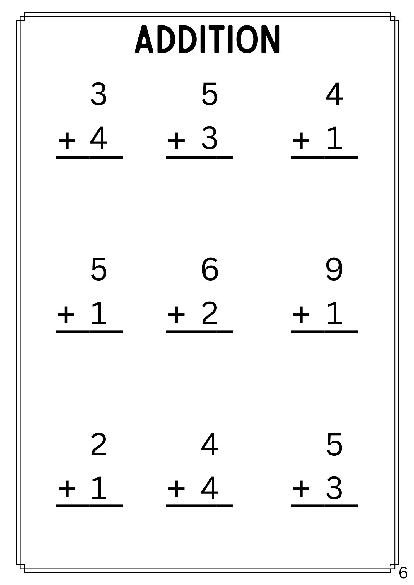 Addition Worksheet 1 to 10, 20 Pages, Math Worksheet Printable ...