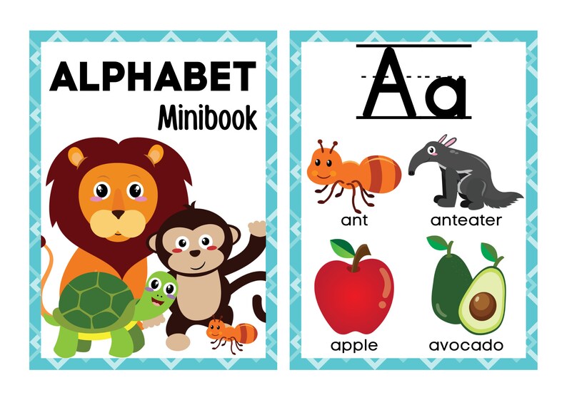 ABC Flash Cards, Educational Cards, A-Z Cards, Homeschool, Montessori ...
