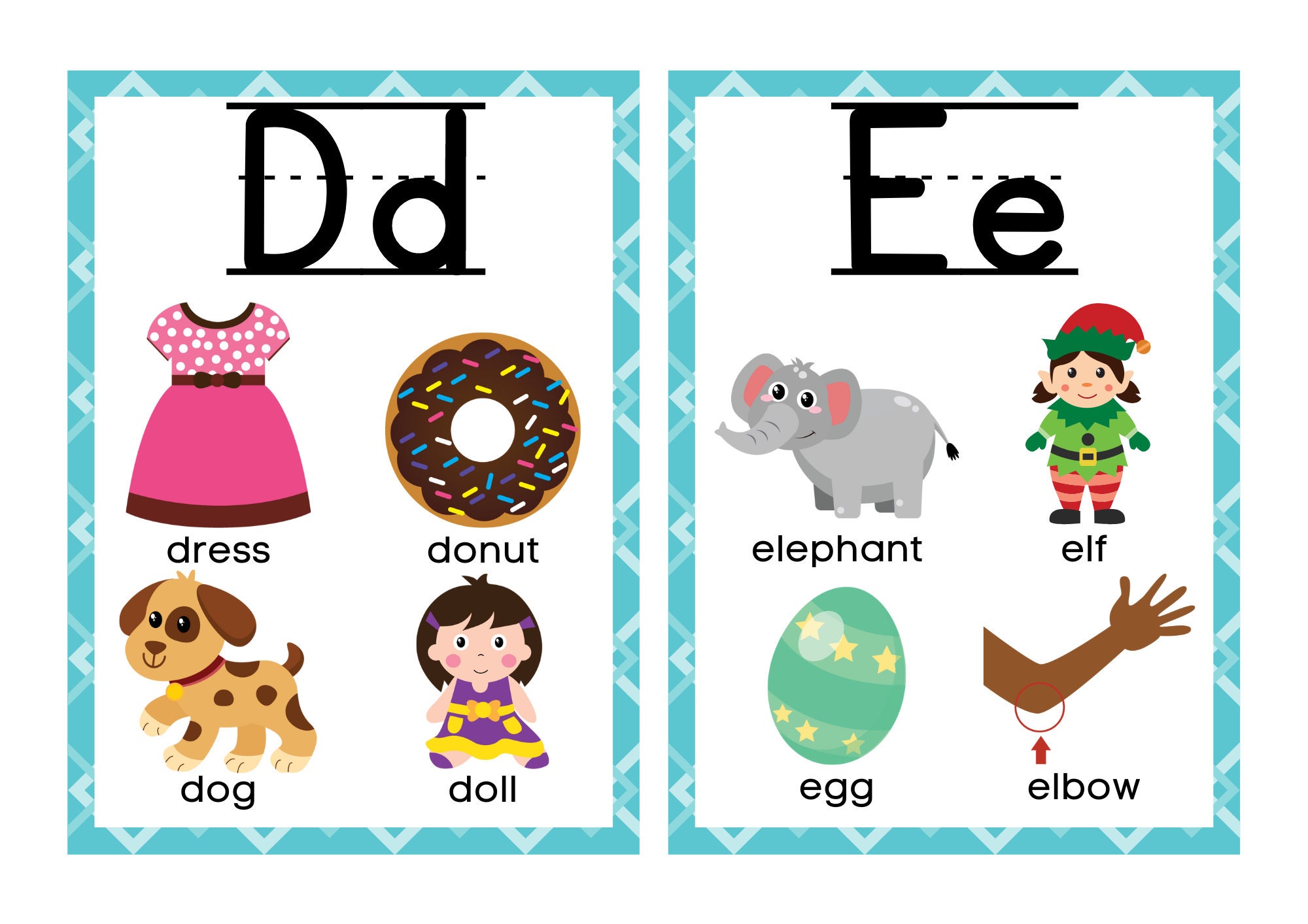 ABC Flash Cards, Educational Cards, A-Z Cards, Homeschool, Montessori ...