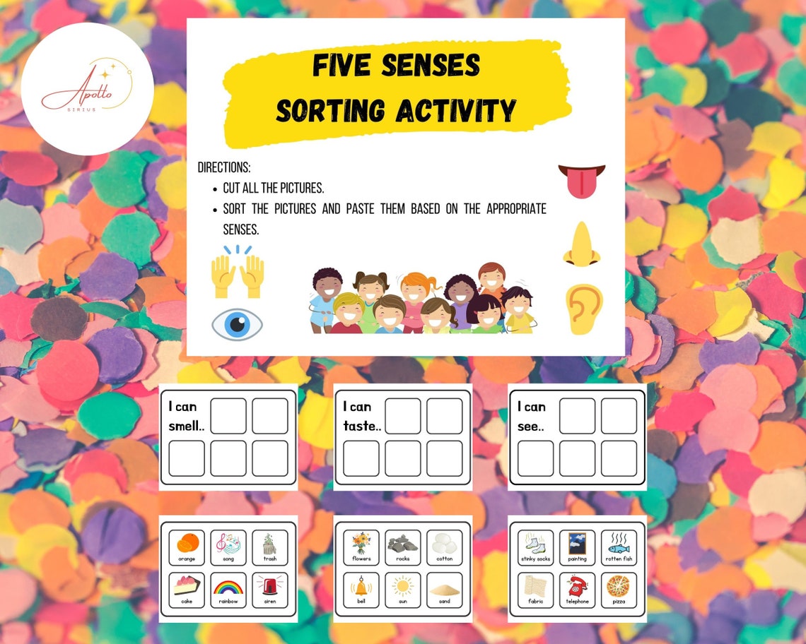 Five Senses Sorting Activity, 5 Senses Sorting, Homeschool Resource ...
