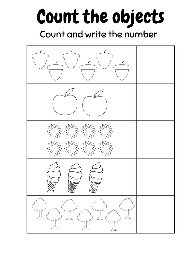 Preschool Numbers Worksheets 1 to 10, Preschool Worksheets, Printable ...