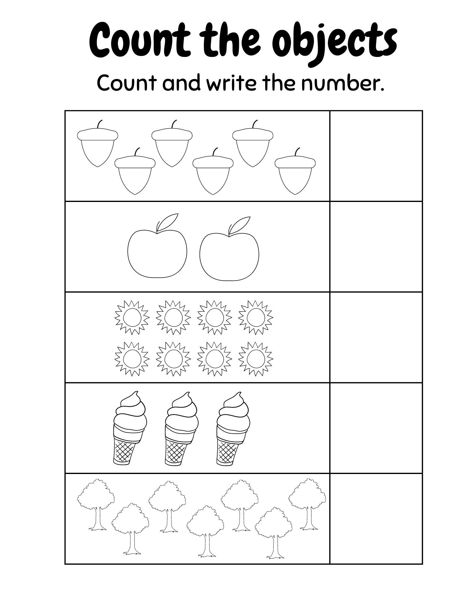 Preschool Numbers Worksheets 1 to 10, Preschool Worksheets, Printable ...