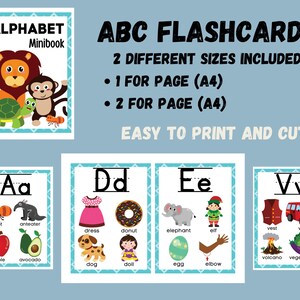 ABC Flash Cards, Educational Cards, A-Z Cards, Homeschool, Montessori ...