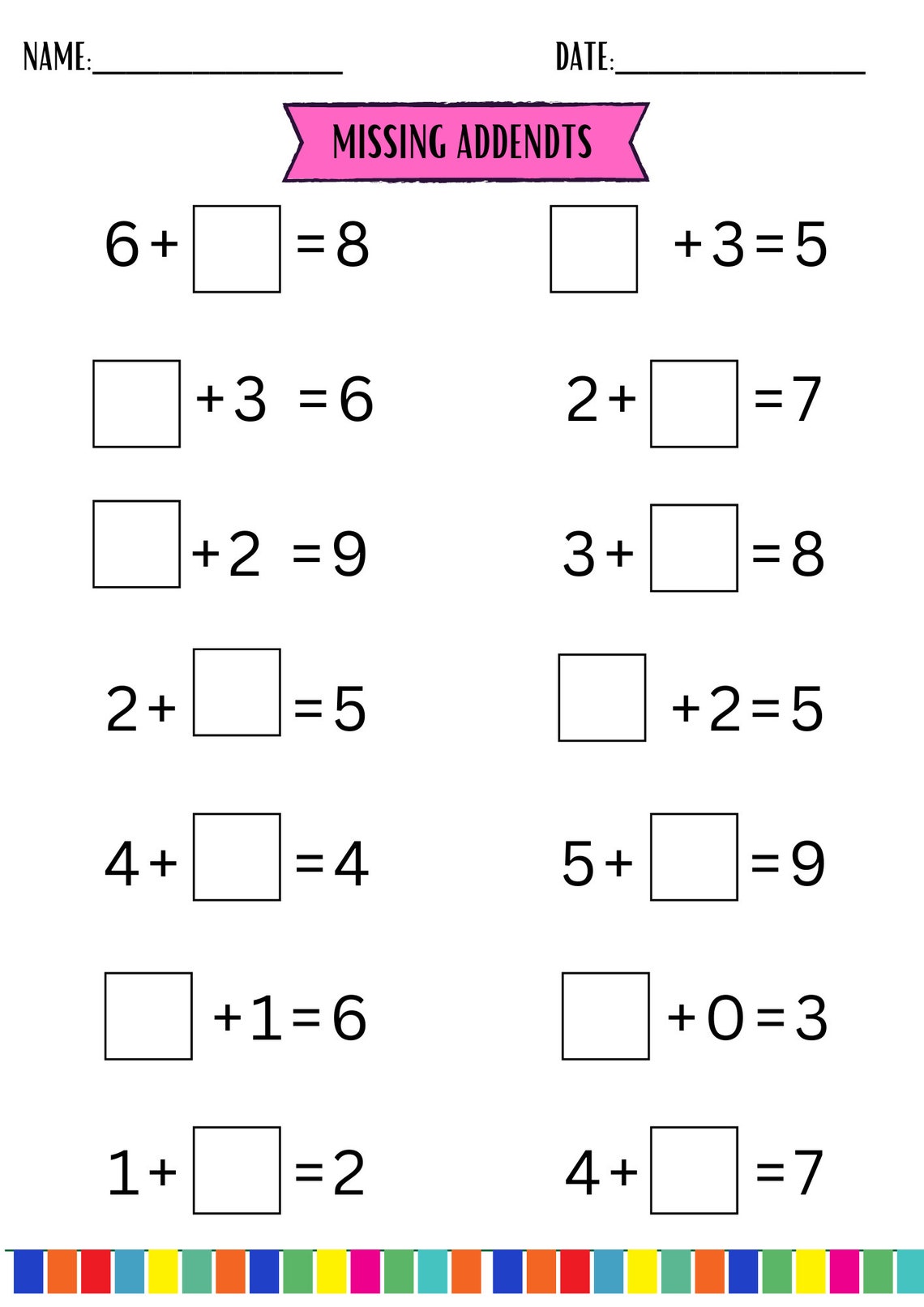Addition Worksheet 1 to 10, 20 Pages, Math Worksheet Printable ...