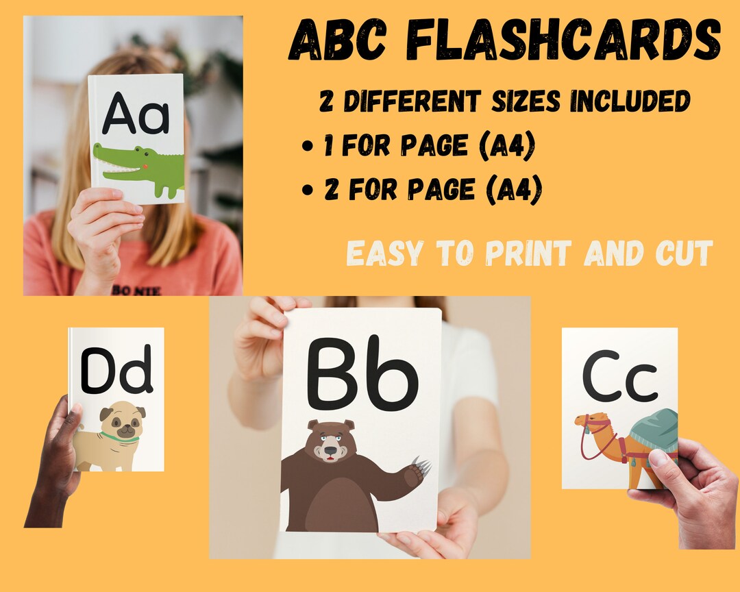 ABC FLASHCARDS ABC Flash Cards, Montessori Abc Flashcards, A-Z Cards ...