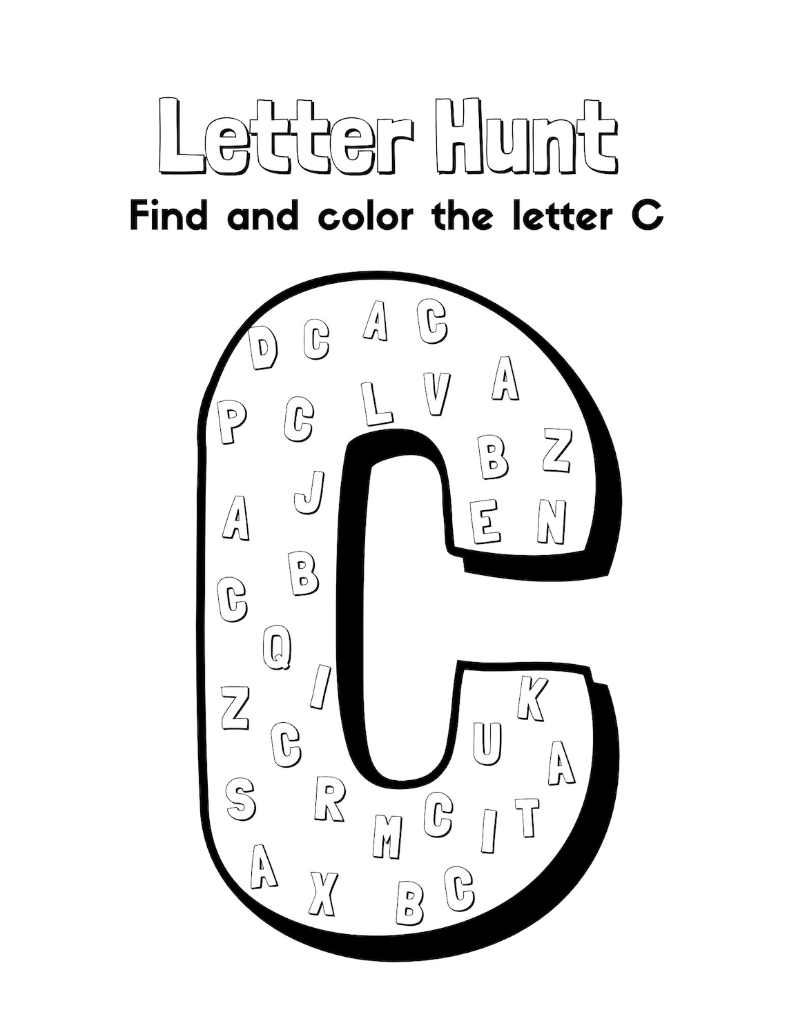 Printable Alphabet and Numbers Activity Worksheet for SK, JK, Grade 1 ...