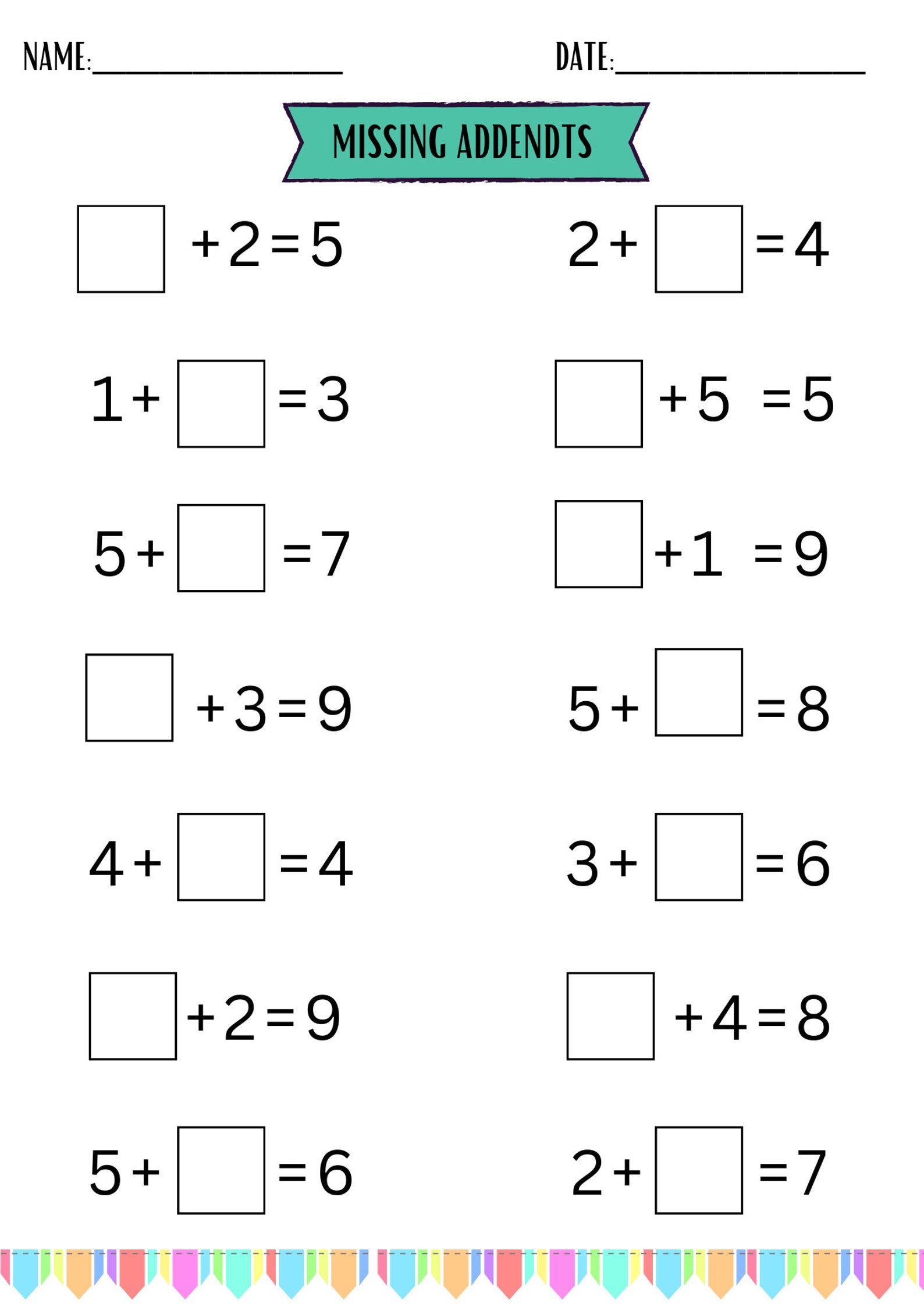 Addition Worksheet 1 to 10, 20 Pages, Math Worksheet Printable ...