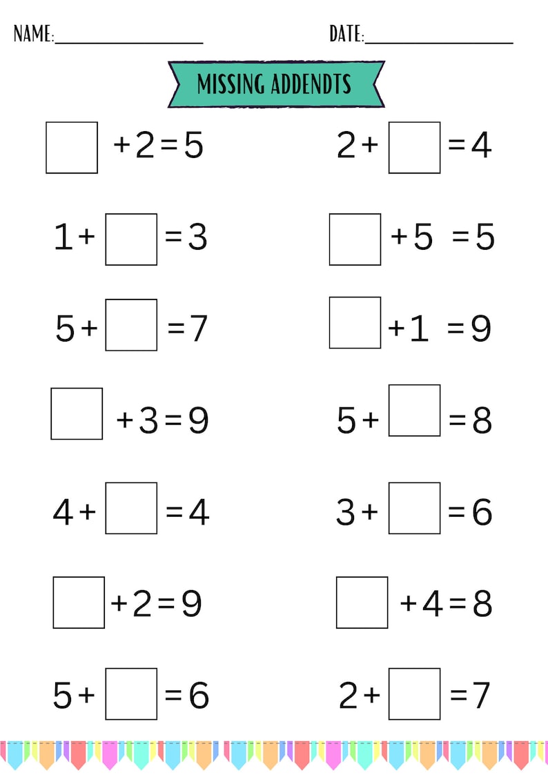 Addition Worksheet 1 to 10, 20 Pages, Math Worksheet Printable ...
