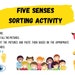 Five Senses Sorting Activity, 5 Senses Sorting, Homeschool Resource ...