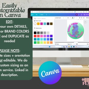 Editable Canva Sticker Template, Customizable Sticker Design, DIY ...