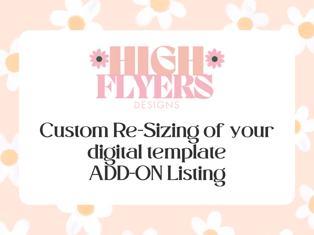 Custom Size Add-on, Editable Layout Design, Change to Any Size, Resize ...