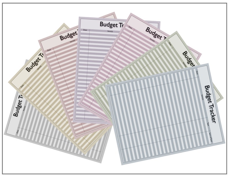 Minimal Digital Budget Tracker Simple Tracker for Expenses and Savings ...