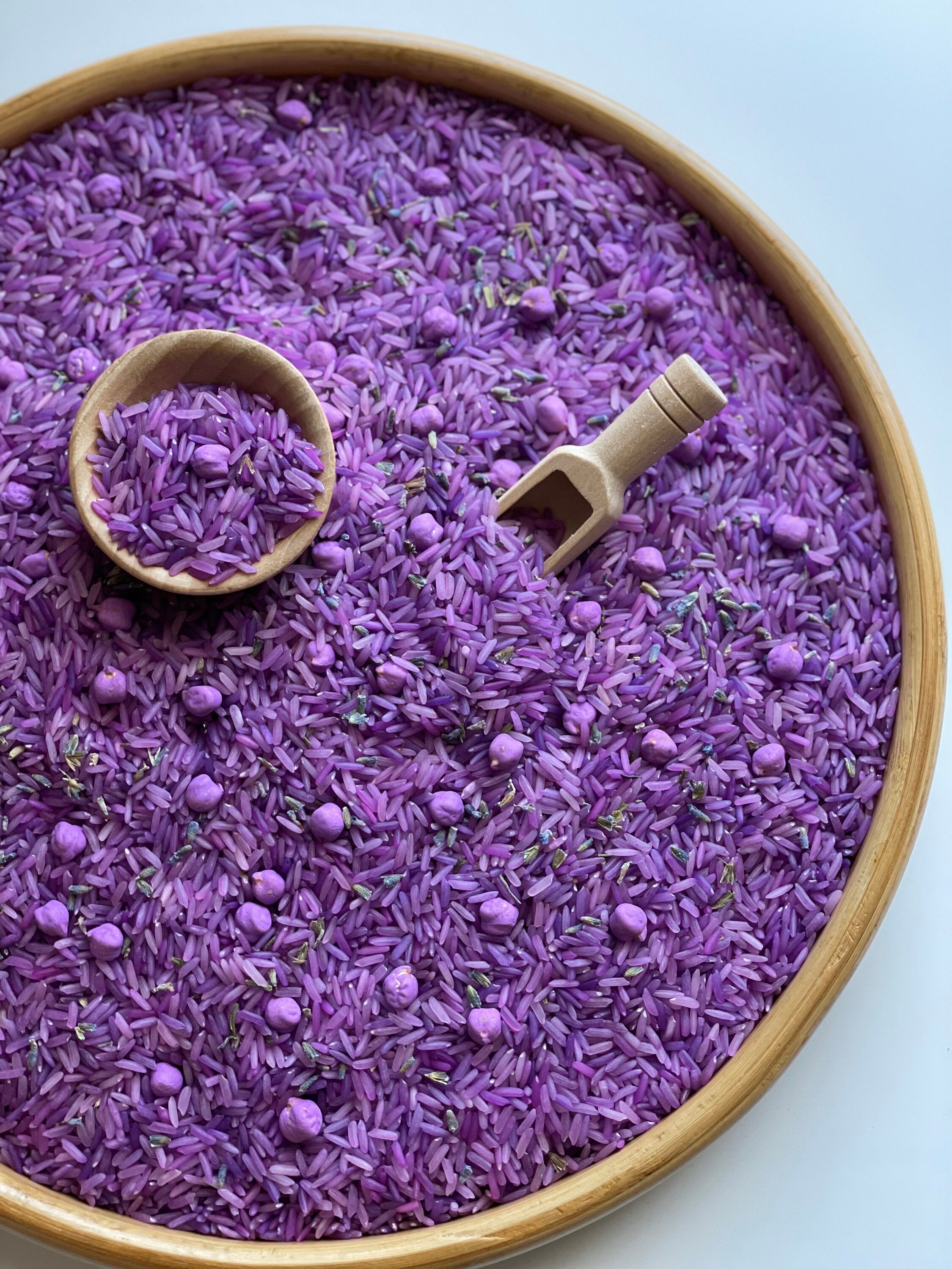 3 Cups Sensory Play Rice Filler Mix Lavender Scent Purple Colored Dyed ...
