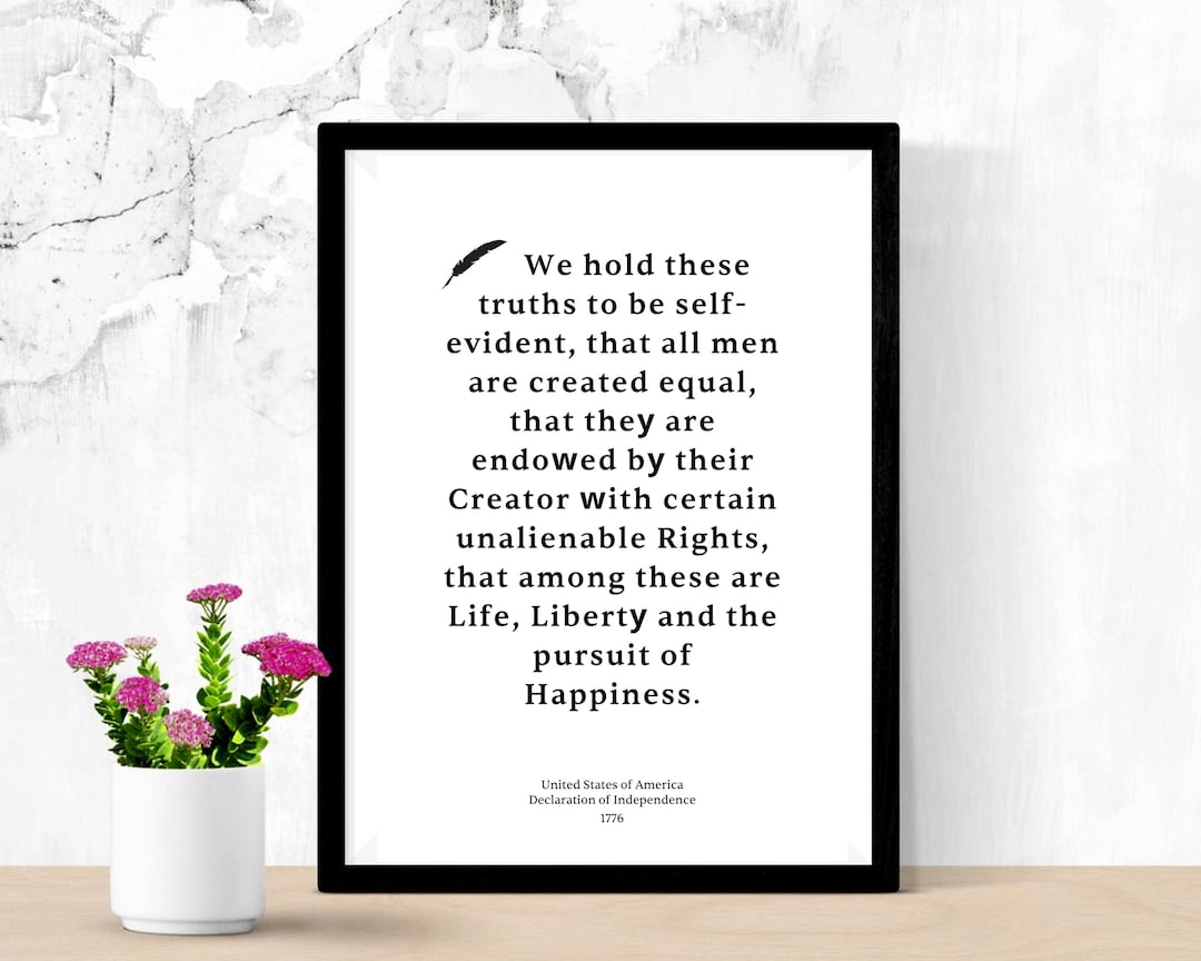Printable Quote | All Men Are Created Equal | Inspirational Digital ...