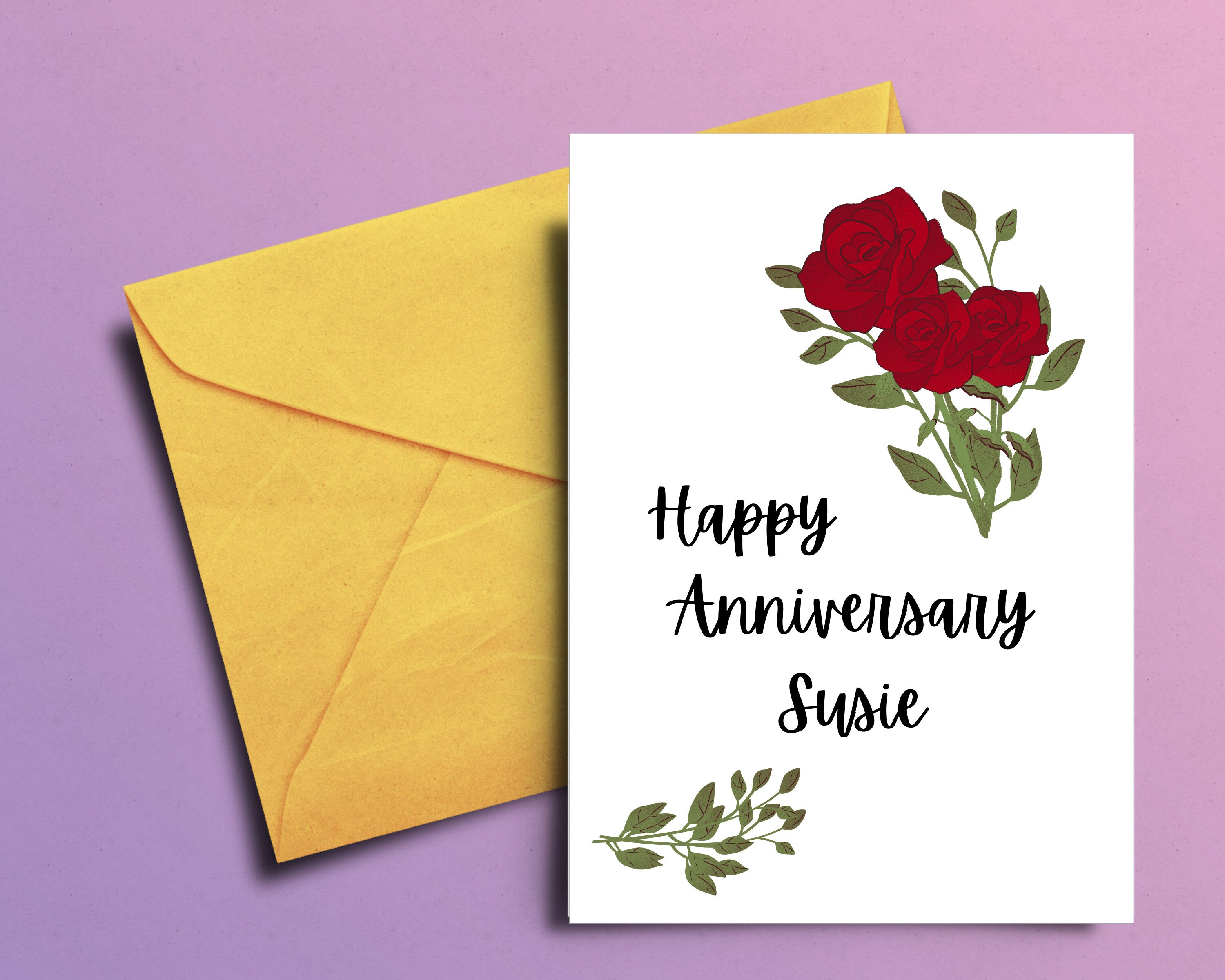 Personalized Birthday Card Personalized Anniversary Card - Etsy