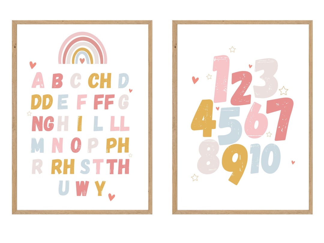 Cymraeg Alphabet and Numbers A4 Print Welsh Educational A4 Prints - Etsy