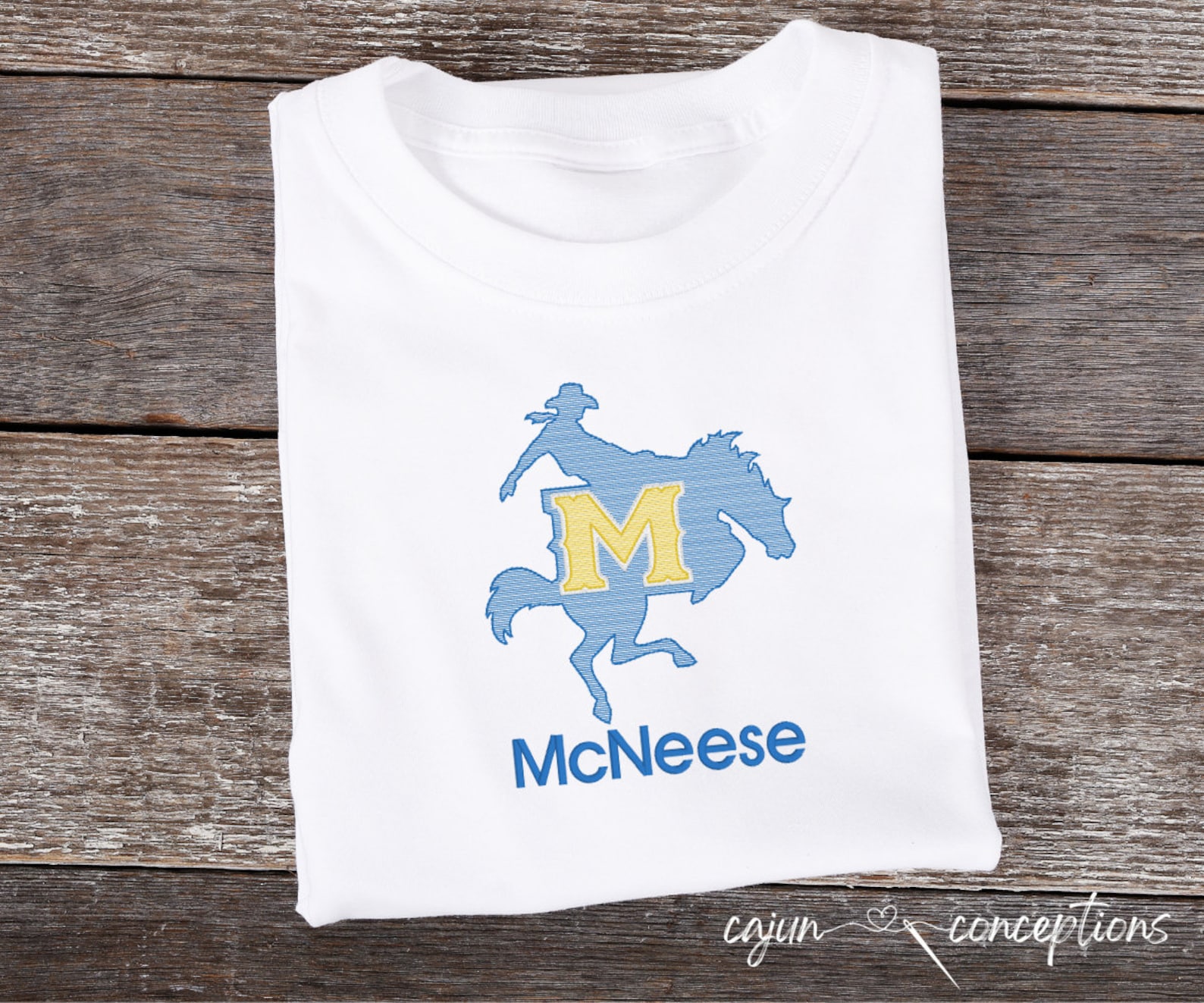 Mcneese State University Logo | Go Pokes | Cowboys | Embroidery Design ...