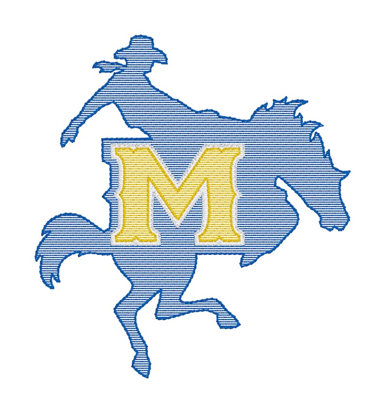 Mcneese State University Logo | Go Pokes | Cowboys | Embroidery Design ...