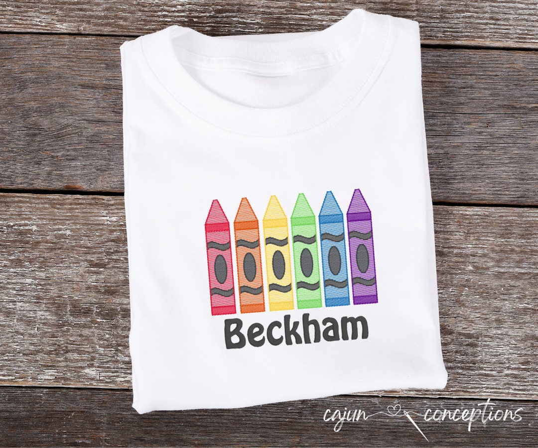 Crayola Crayons | Rainbow | Back to School | Embroidery Design - Etsy