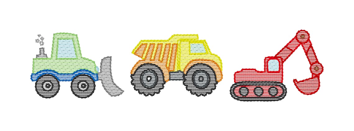 Construction Truck Trio | Bulldozer | Dump Truck | Excavator ...