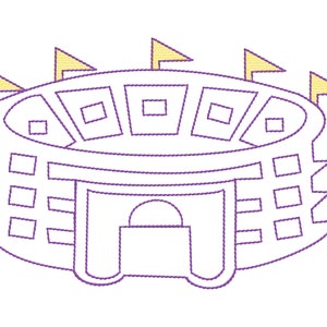 Football Stadium | Embroidery Design - Etsy