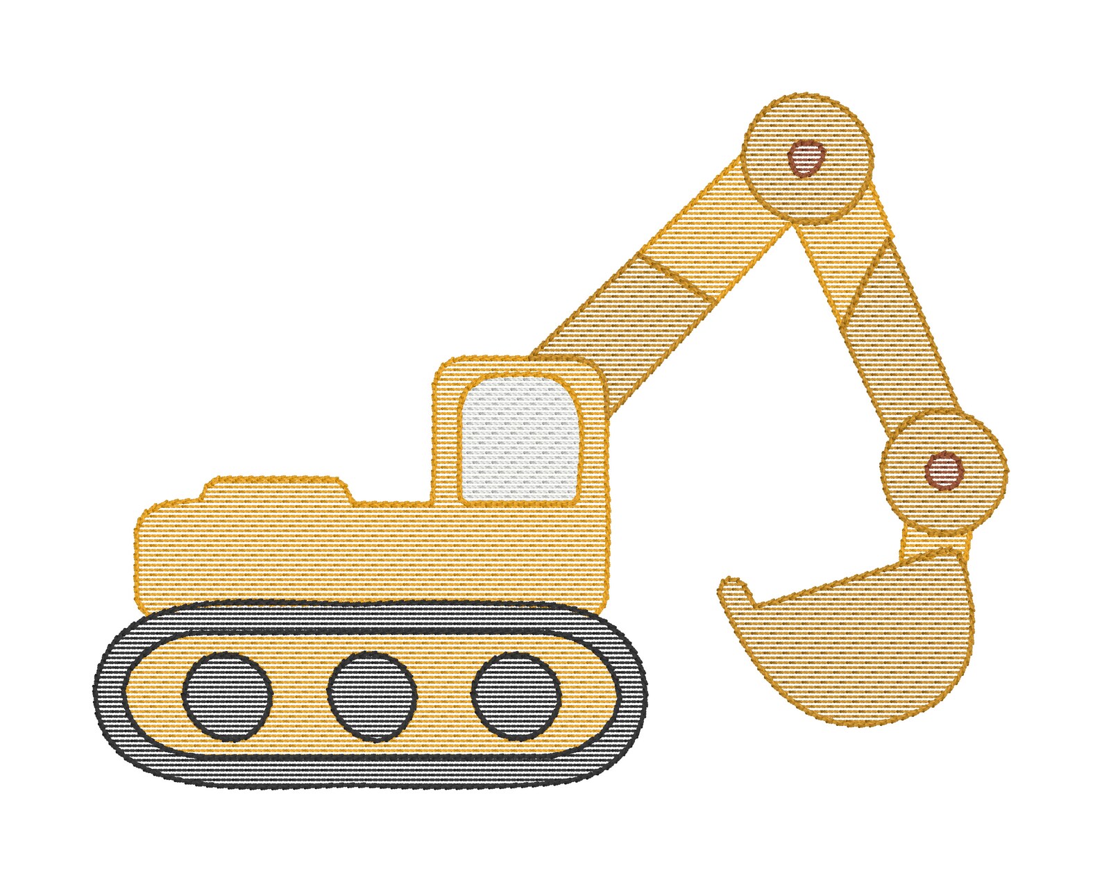 Excavator Construction Embroidery Design - Etsy