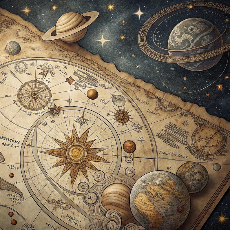 20 Vintage Celestial Map Paper Pack – Digital Seamless Decoupage ...
