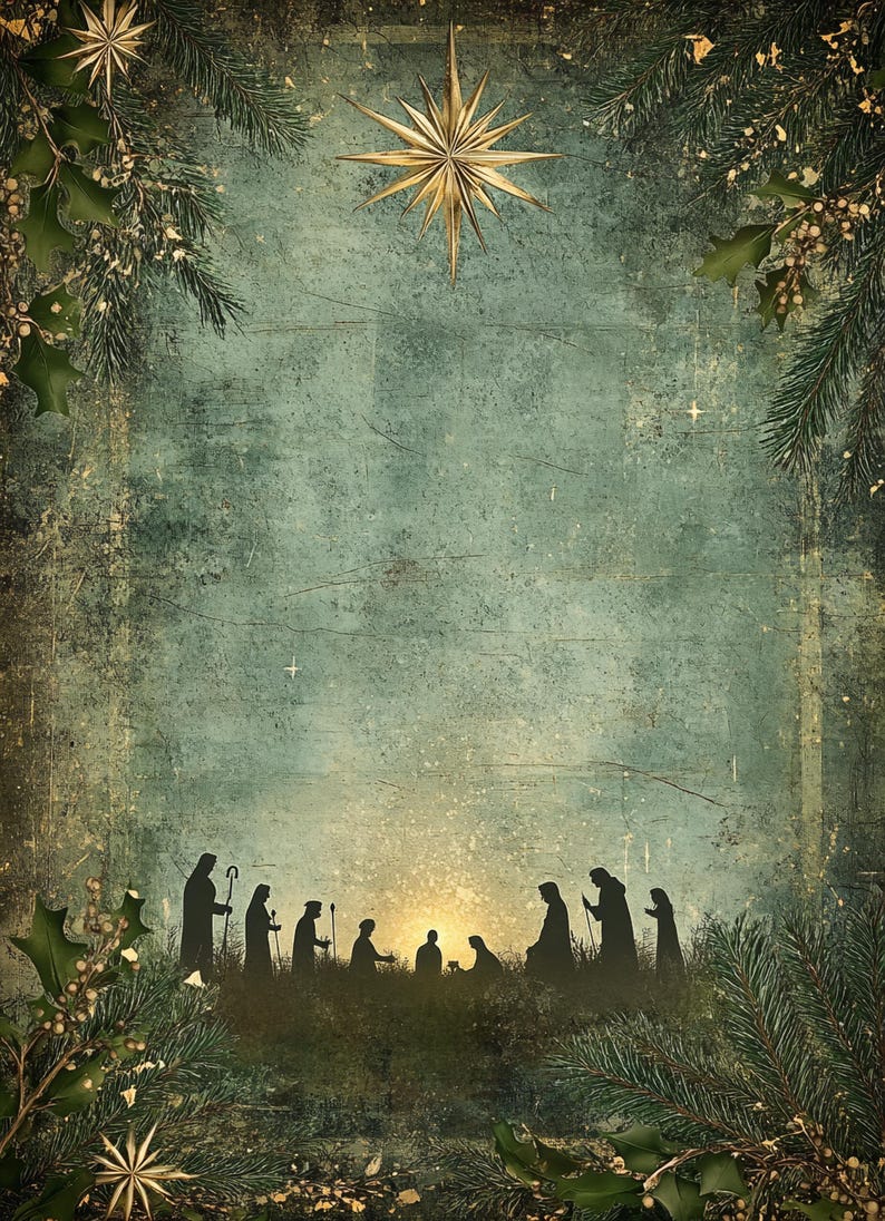 37 Vintage Christmas Seamless Digital Paper Bundle Background Scrap ...