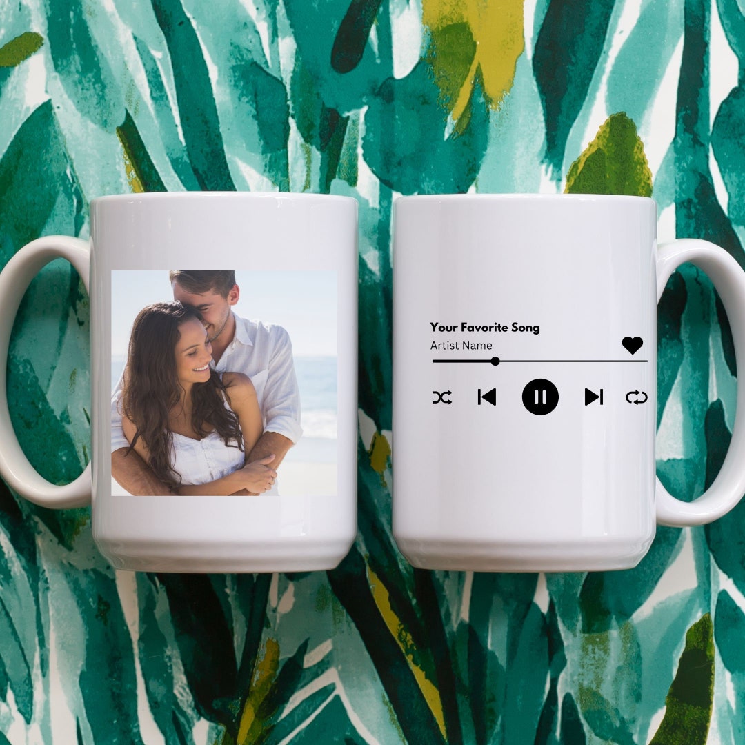 Custom Song Name Mug, Photo Mug With Favorite Song, Wedding Song Gift ...