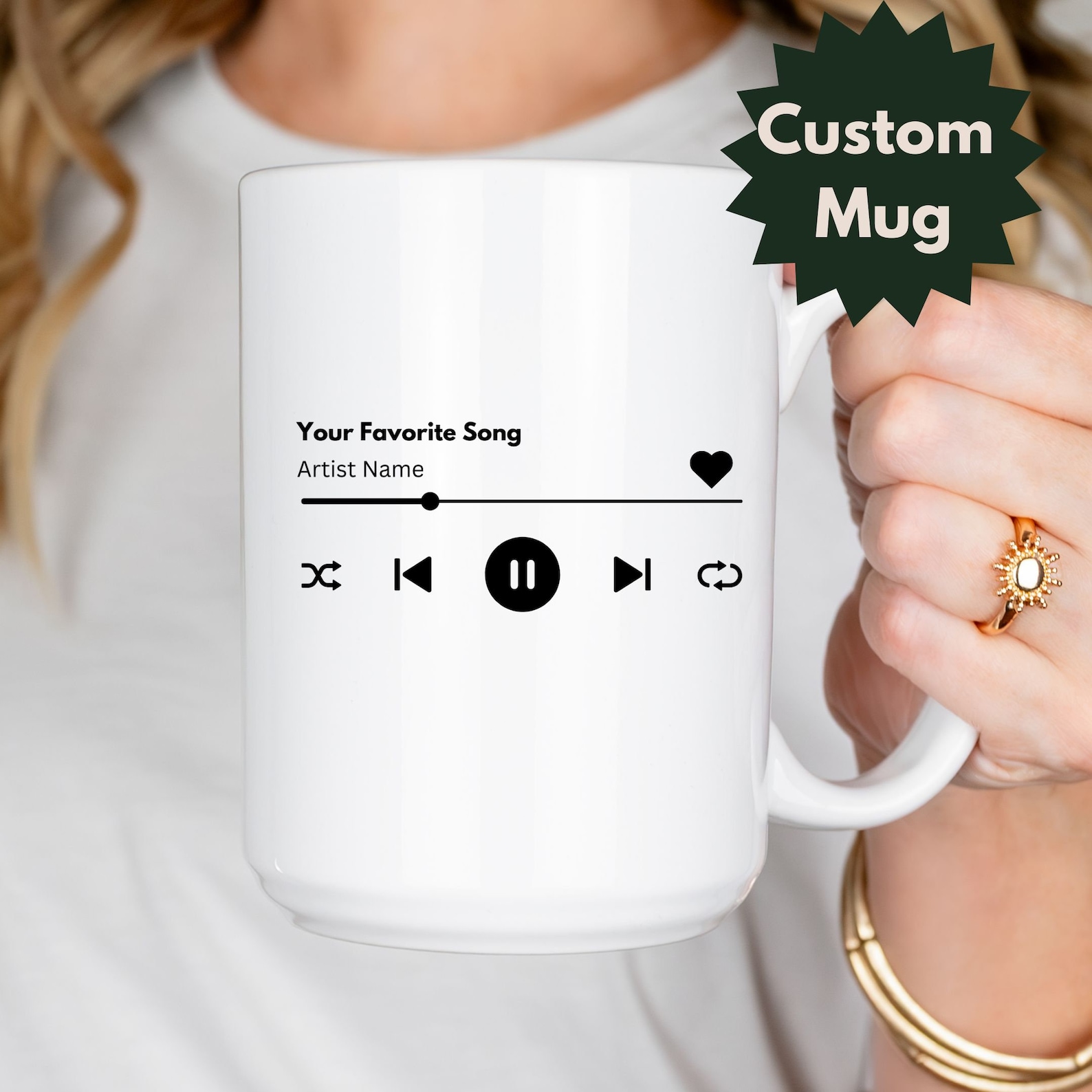 Custom Song Name Mug, Photo Mug With Favorite Song, Wedding Song Gift ...
