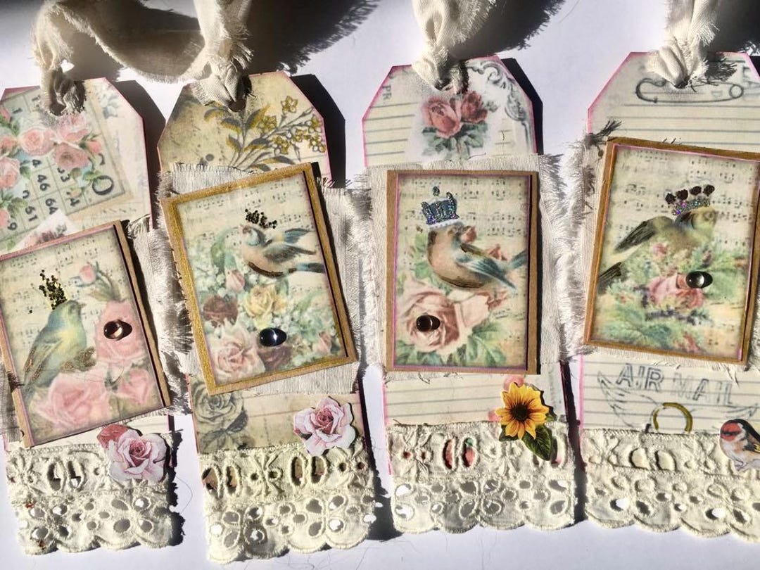 Spring Birds Gift Tags, Set of 4 Handcrafted - Etsy