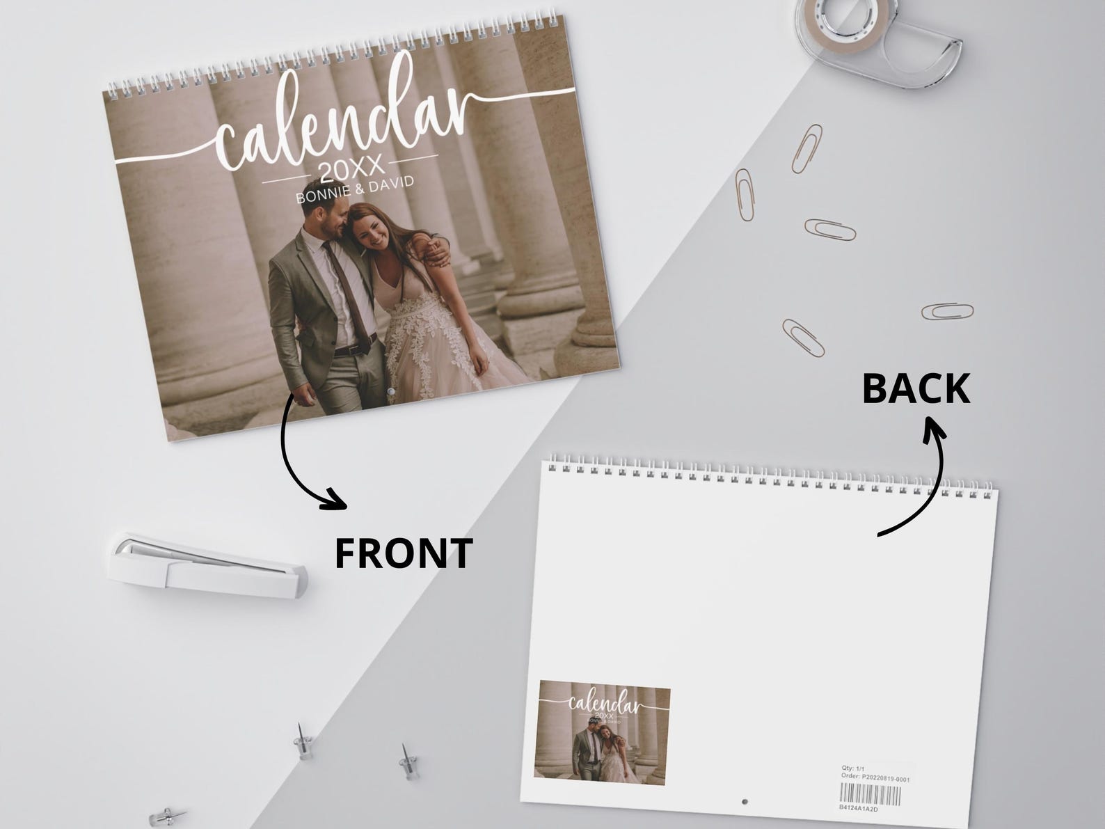 Custom Wedding Photo Calendar,valentines Day Gifts,personalized Photo ...