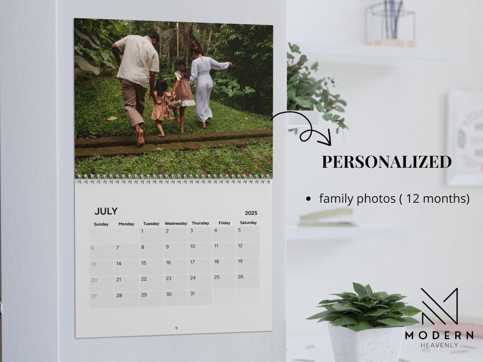 Personalized Family Photo Wall Calendar: Custom Keepsake Gift - Etsy