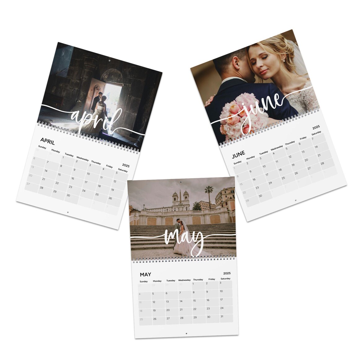 Custom Wedding Photo Calendar,valentines Day Gifts,personalized Photo ...